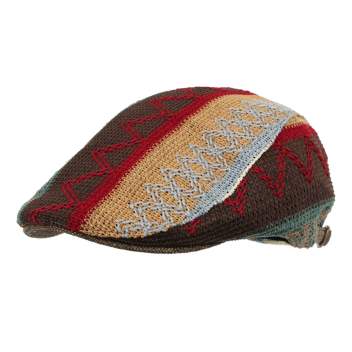 Aztec Tribal Pattern Knitted Newsboy Hat Flat Cap – WITHMOONS